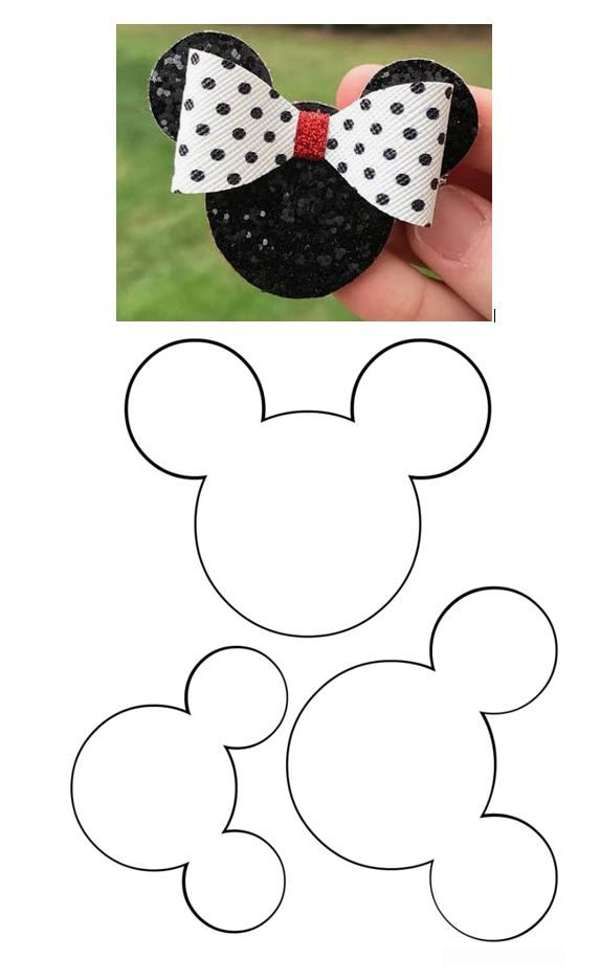 29 Moldes de Minnie para artesanato com eva - Moldes e Gráficos| Como ...