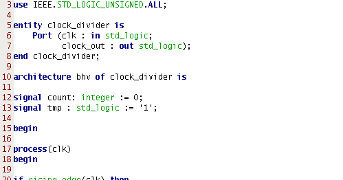 mühendishanım: VHDL : clock divider
