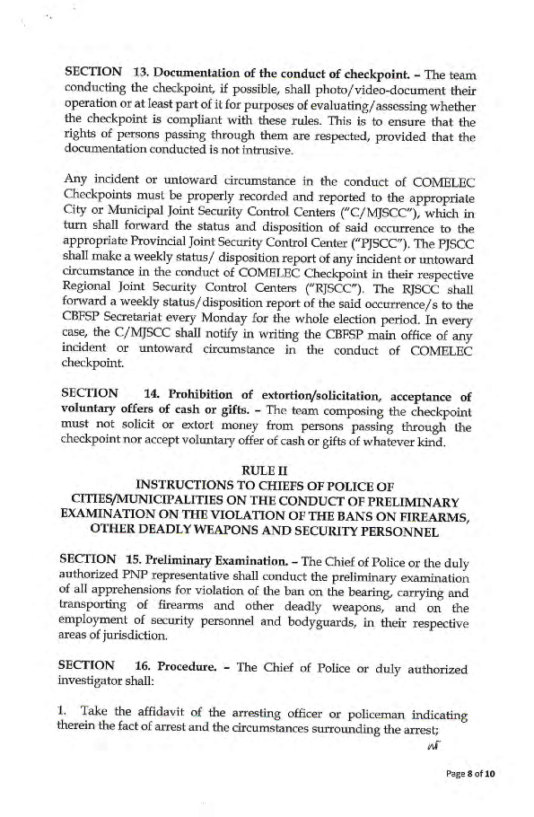 Information is the Key: COMELEC CHECKPOINT (BSKE2017)