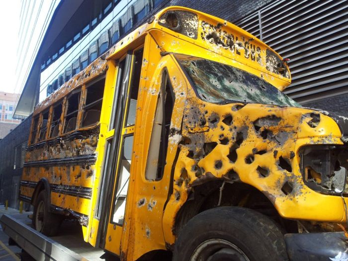 World Of Technology: School Bus After a Gun Range (6 pics)