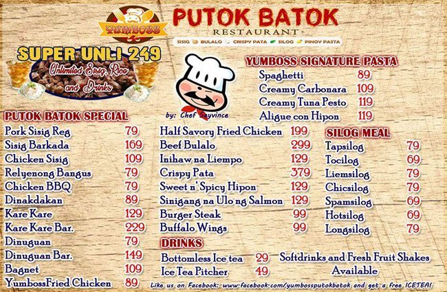 Putok Batok Restaurant - ANTIPOLO - Food Buddies