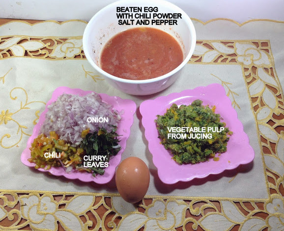 Simply Cooking and Health: Vegetable Pulp Flat Bread - Fried egg with ...