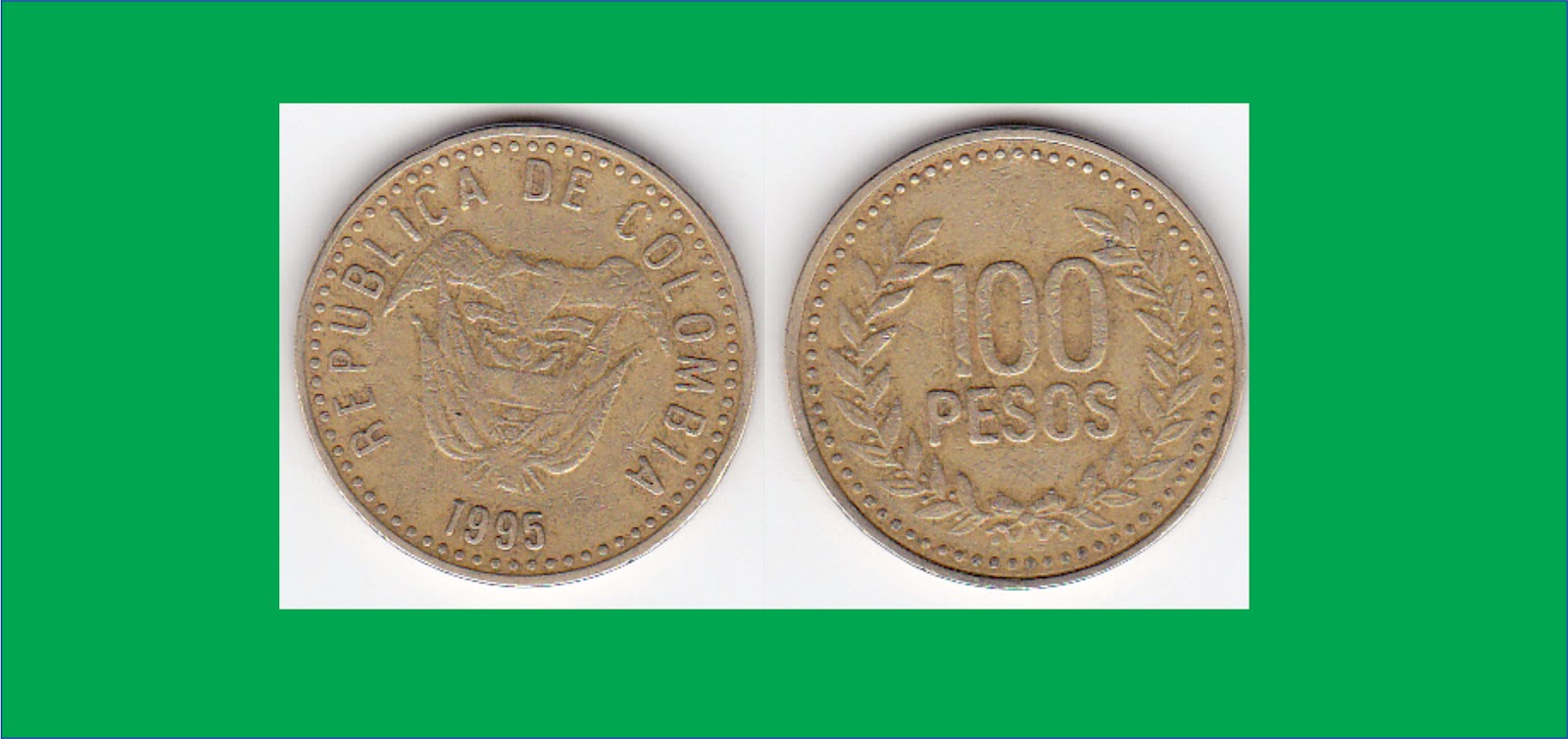 MONEDAS: moneda de cien (100) pesos colobianos de 1995