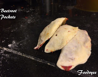 Deep fried Beetroot Pockets