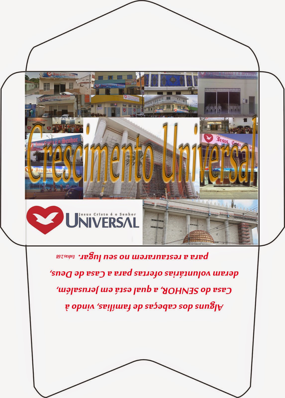 TRABALHO UNIVERSAL: ENVELOPE INAUGURAÇÃO DE NOVAS IGREJAS