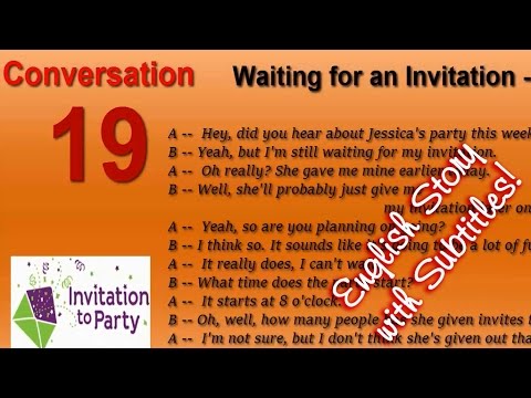 Lesson 19. Waiting for an Invitation - Let's talk English everyday