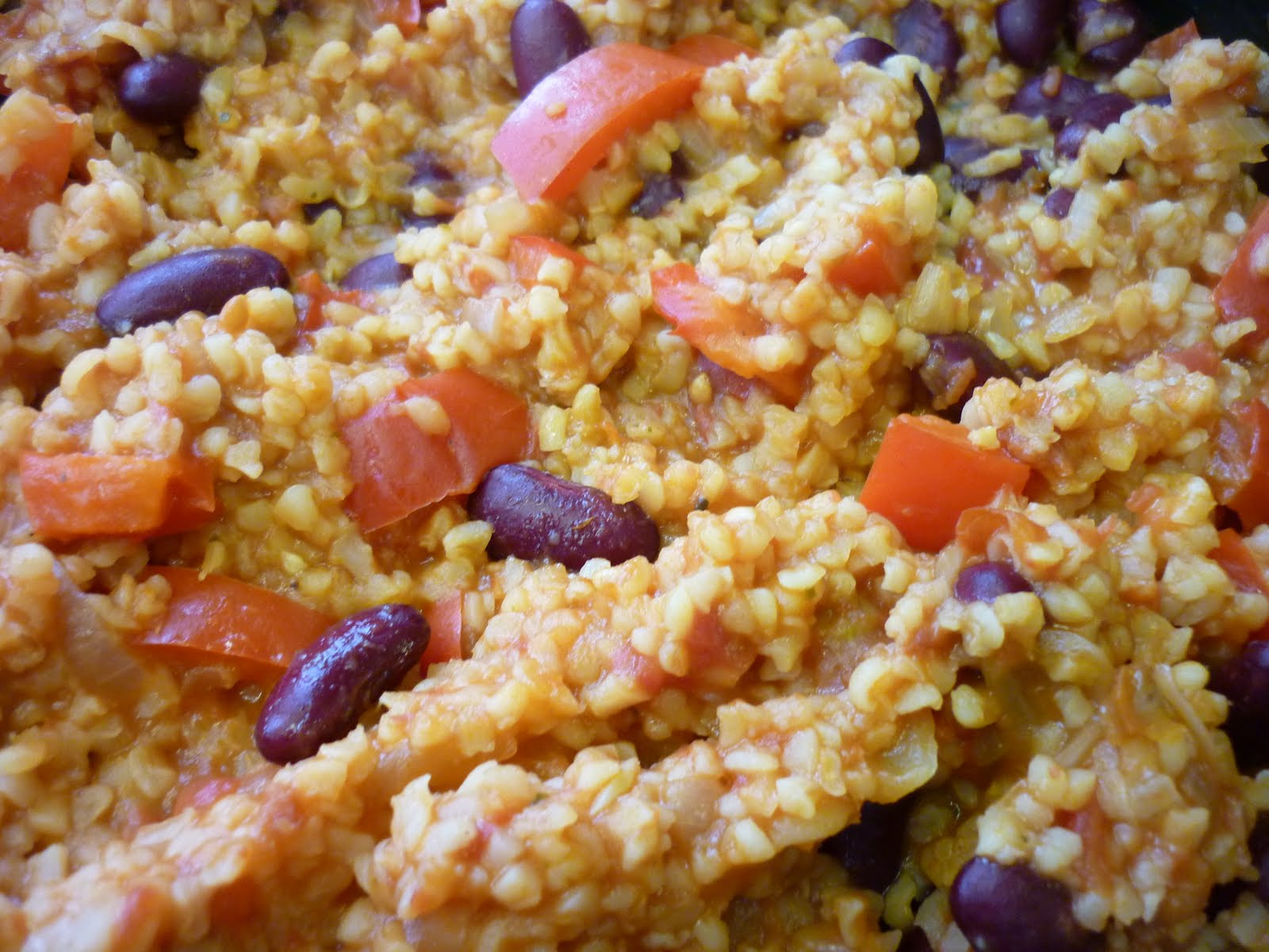 New Thinking on Food: Red Bean Bulghur Pilaf