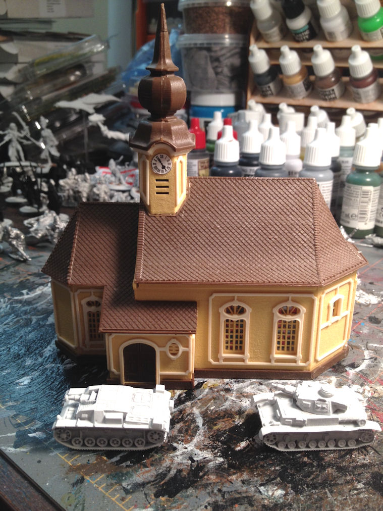 Wally's Sad Attempts at Painting: N Scale Buildings for 10mm WW2
