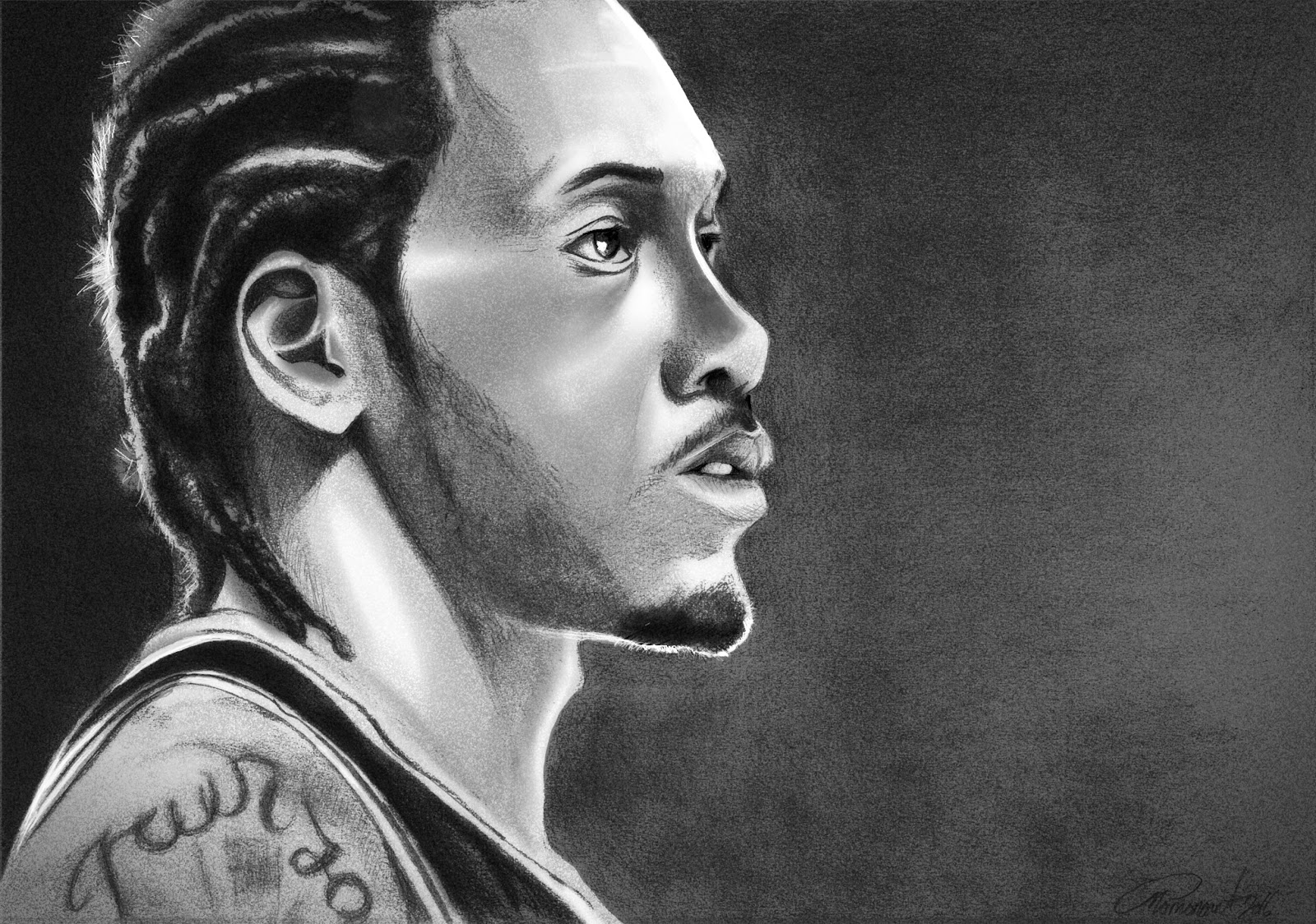 A portrait Sketch of Kawhi Leonard