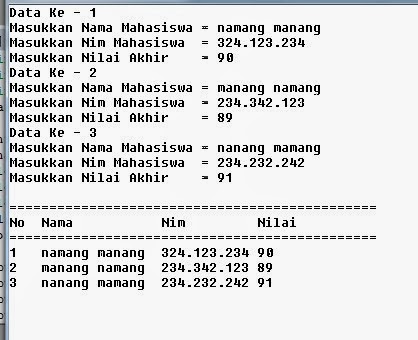 Boyzeru: Contoh Array Dimensi Satu Dua Tiga C++