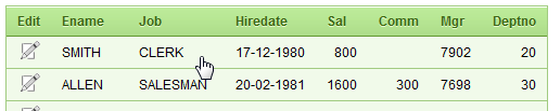 Notes on Oracle: APEX: Make a report row clickable in Report Notes on Oracle: APEX: Make a report row clickable in Report