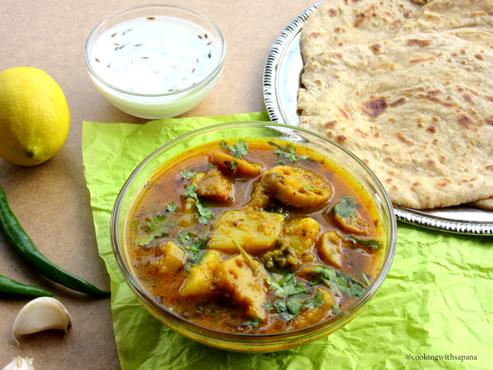 Aloo Bhey ki Sabzi |Potato Lotus Stem Curry - Cooking With Sapana