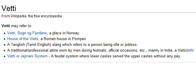 Heights of Vettiness