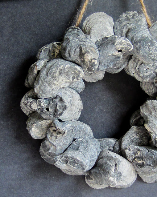 A Good Home: A DIY Mini Oyster Shell Wreath