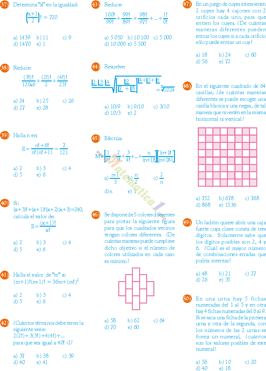 ANALISIS COMBINATORIO PROBLEMAS RESUELTOS DE RAZONAMIENTO MATEMÁTICO DE SECUNDARIA PDF
