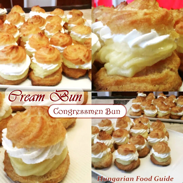 Hungarian Food Guide: Cream Bun - Képviselő fánk (Congressmen Bun)