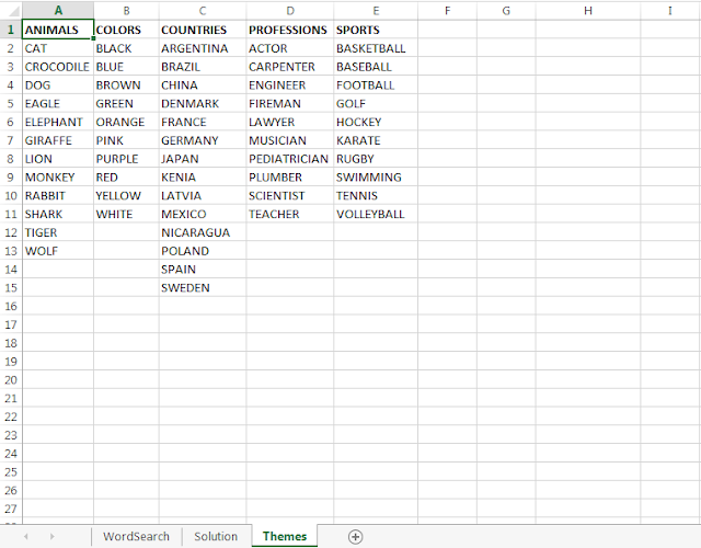 Excel Macro Fun: Excel Word Search