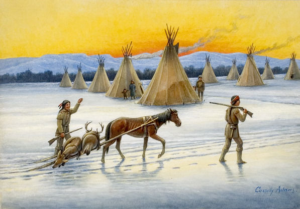 White Wolf : Cassilly Adams - Native American and Western Frontier Artist