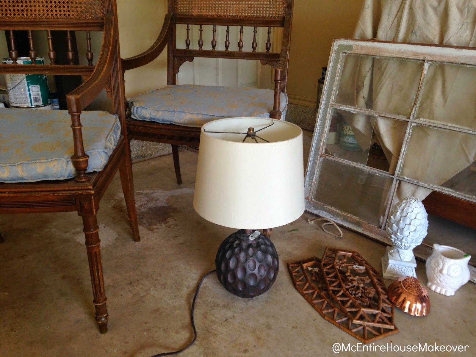 McEntire House Makeover: Potato Stamp Lamp Shade