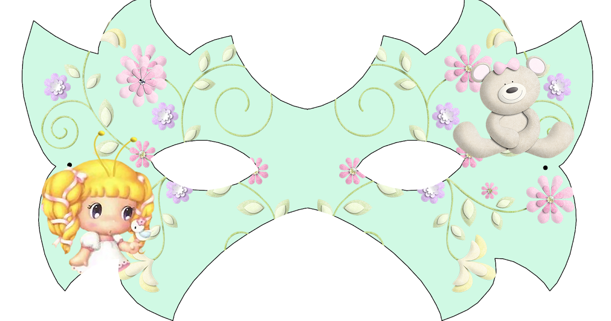 Girl and Bear Free Printable Mask. - Oh My Fiesta! in english