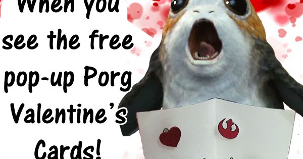 Porg Pop-Up Valentine's Day Cards - The Star Wars Mom – Parties ...