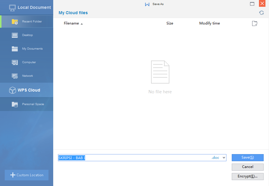 Cara Menyimpan Dokumen ke WPS Cloud Langsung melalui WPS Office | MUHNAUFALS Blog