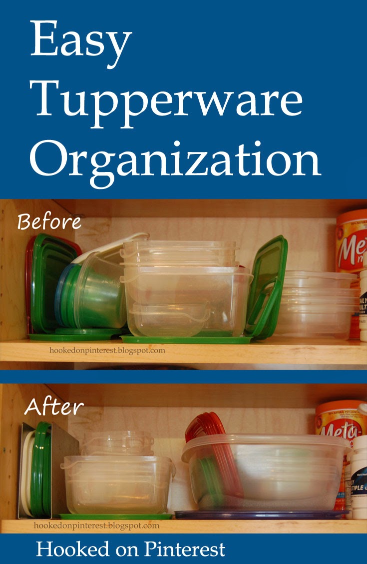 Hooked on Pinterest: Easy Tupperware Organization
