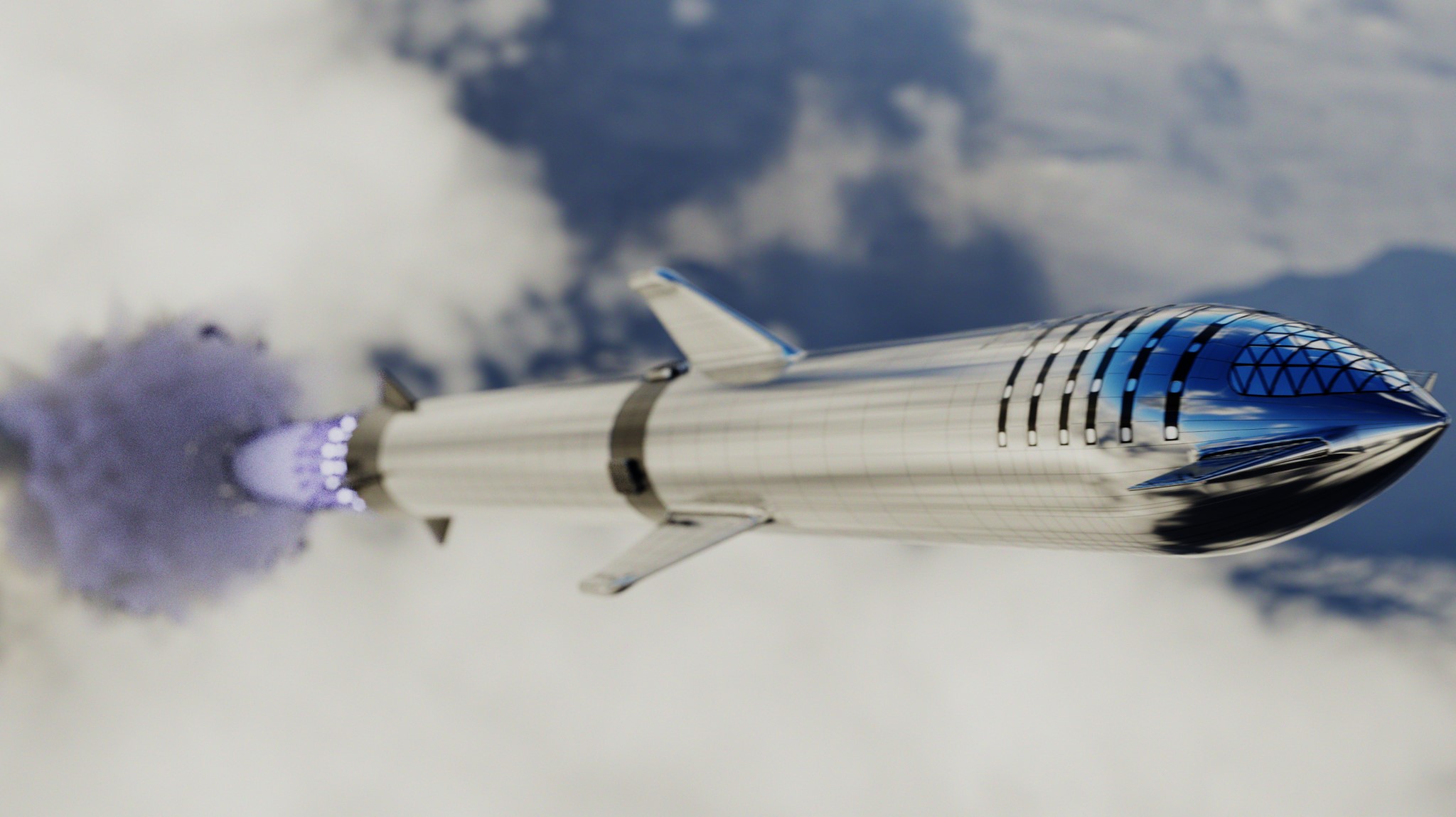 SpaceX Super Heavy Starship launching from Earth | human Mars