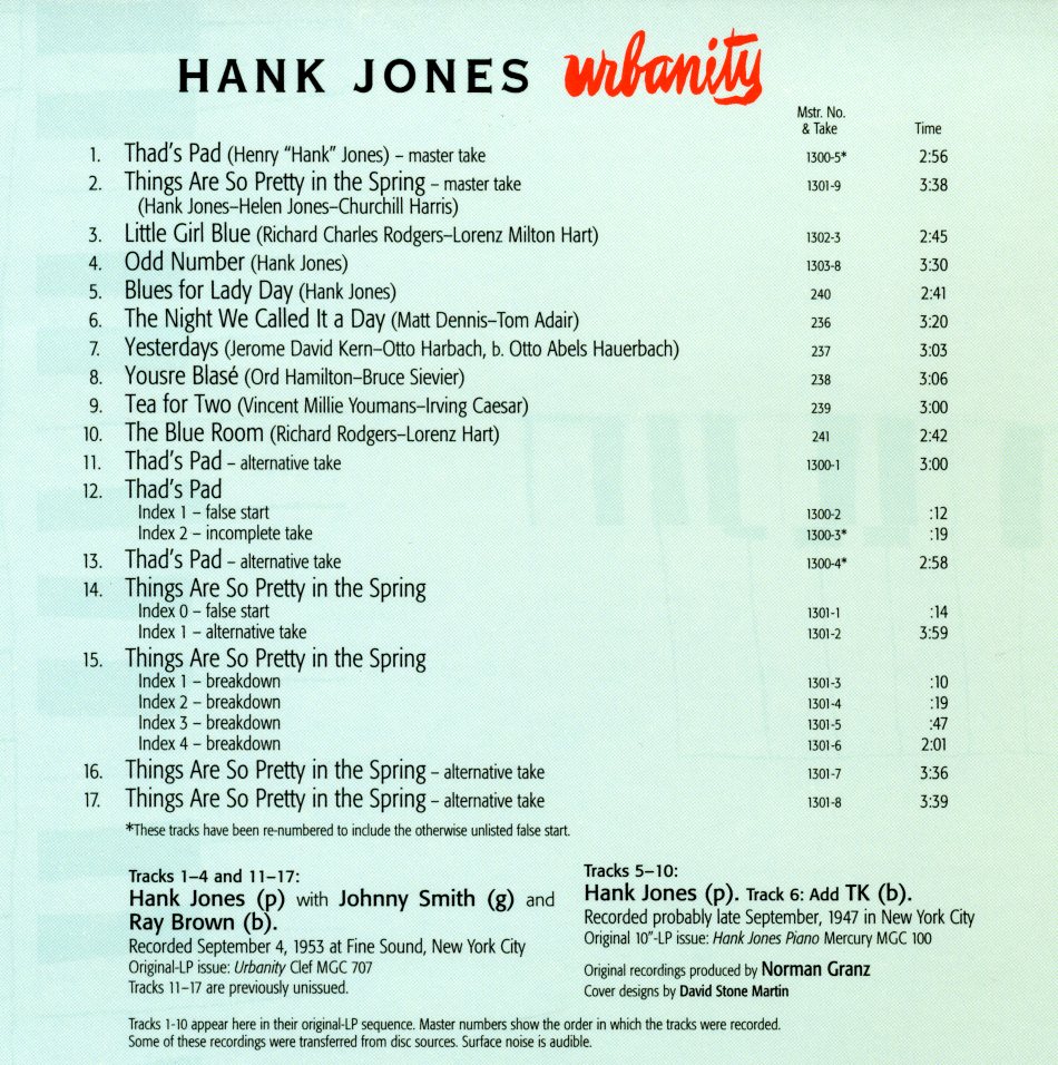 JazzProfiles: Hank Jones - The Elite