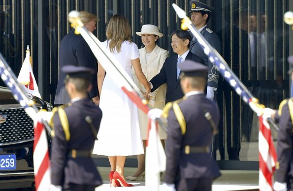 Emperor Naruhito and Empress Masako welcomed President Donald Trump and ...