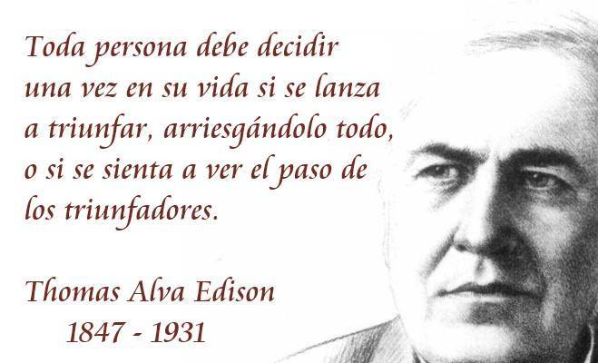 Frases Cortas Y…: Frases Cortas Thomas Alva Edison - Triunfar