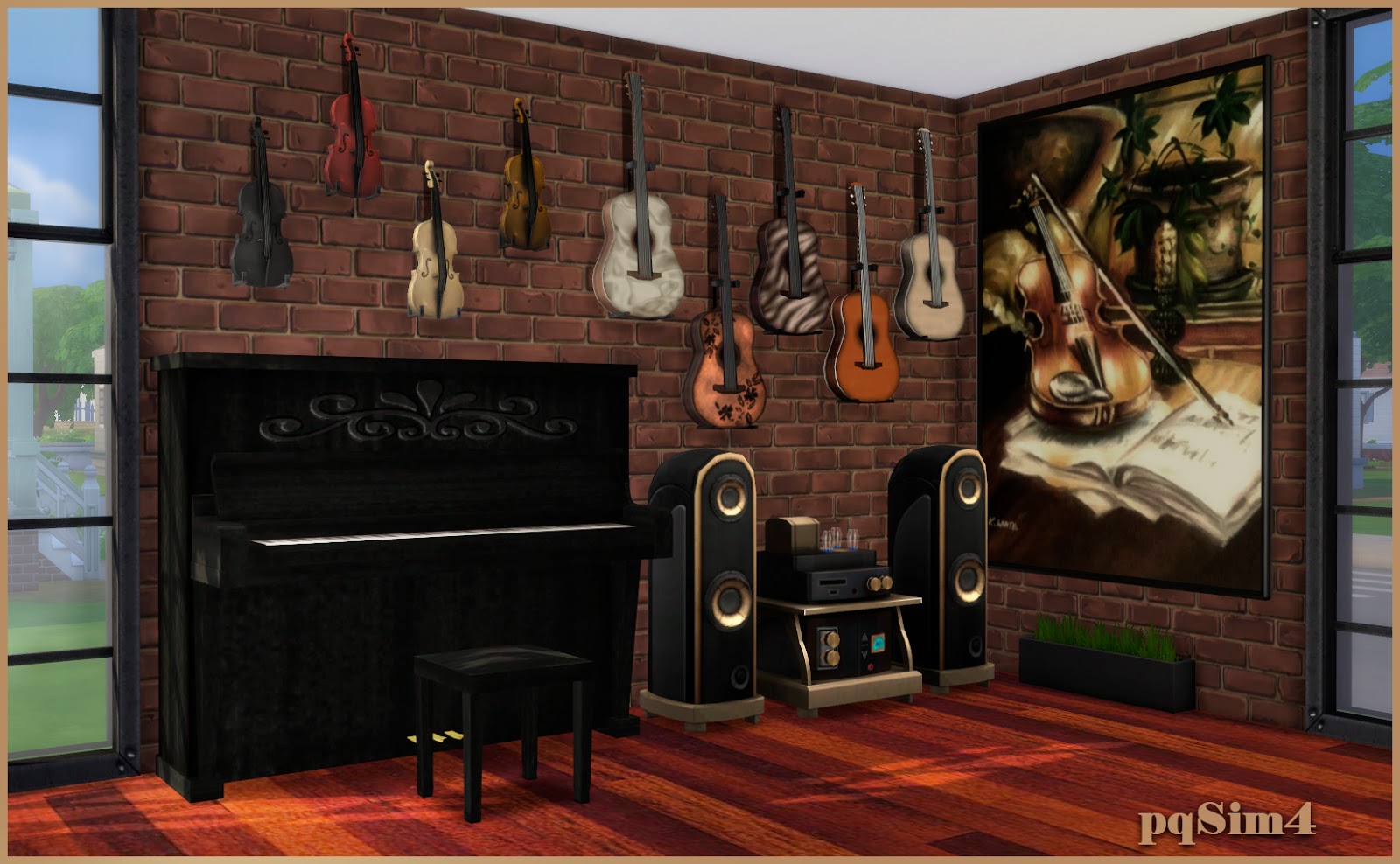 Sala de música Cleo. Sims 4 Custom Content.
