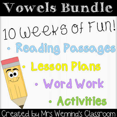 Lesson Plans & More by Mrs Wenning's Classroom!: Vowels! Vowels! Vowels ...