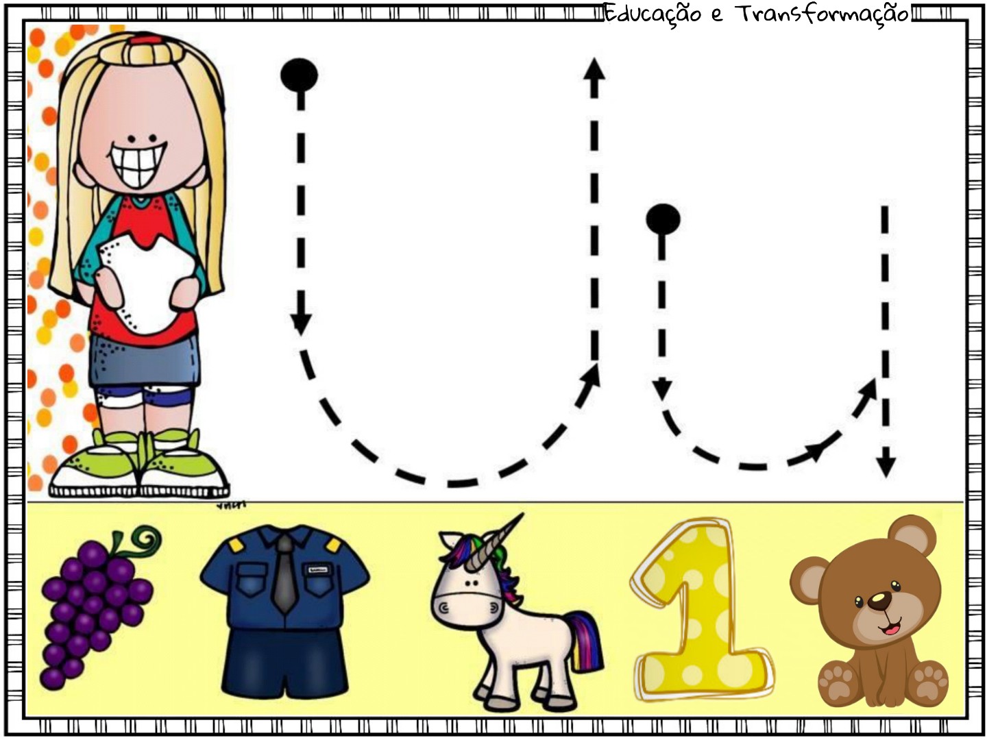 Vogais Cards coloridos, ilustrados e com o traçado das vogais ...