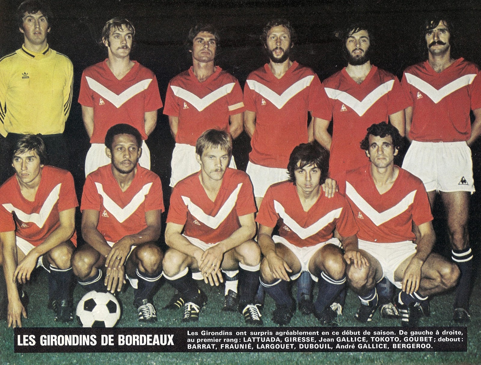 GIRONDINS DE BORDEAUX 1974-75. By Ageducatifs.