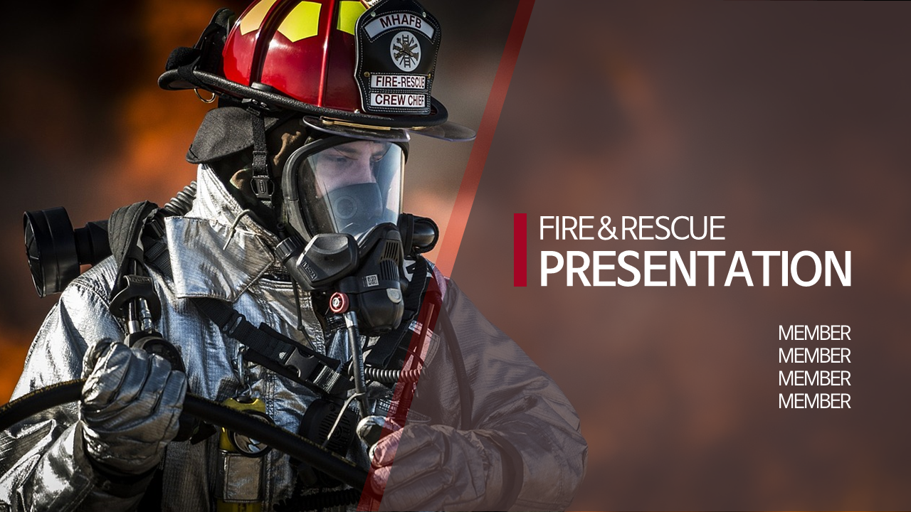 EZ세상: [Powerpoint Design] Fire,Firefighter,Emergency,911 PPT Template ...