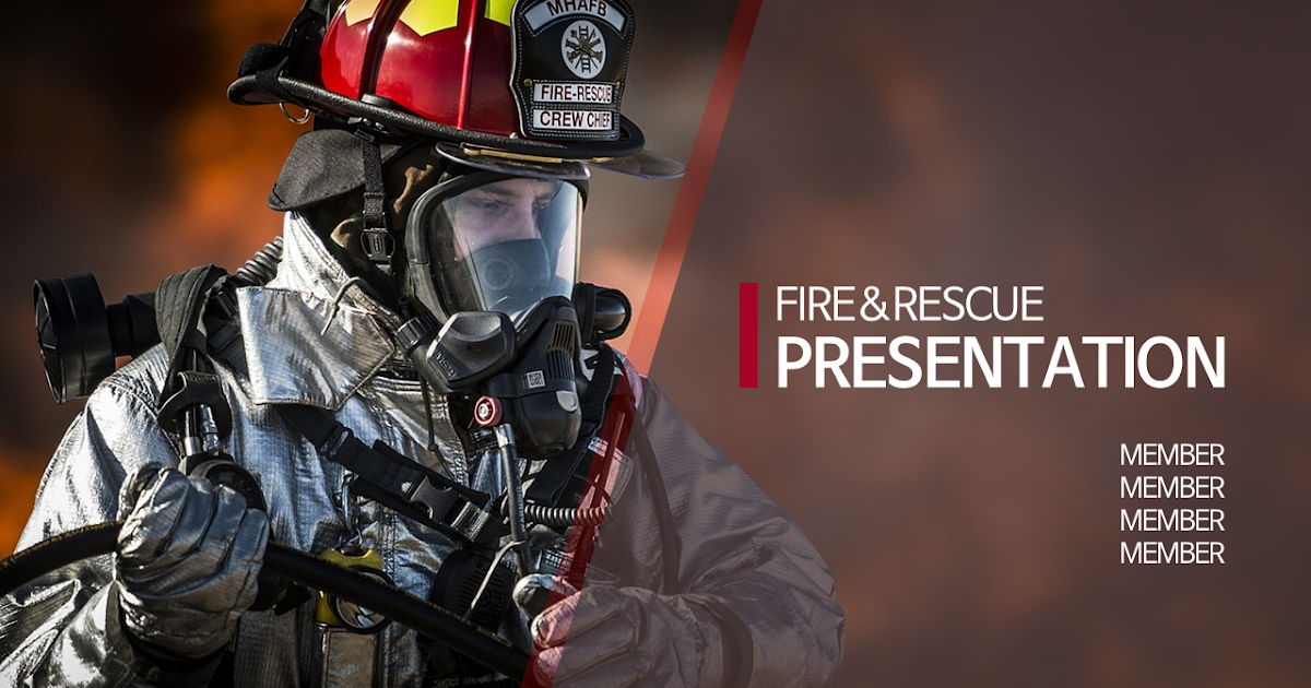 EZ세상: [Powerpoint Design] Fire,Firefighter,Emergency,911 PPT Template. 소방관,불,위험상황 파워포인트 템플릿