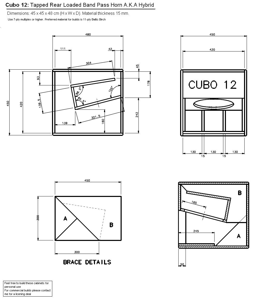 Skema Box Speaker Subwoofer 12 Inch Cubo
