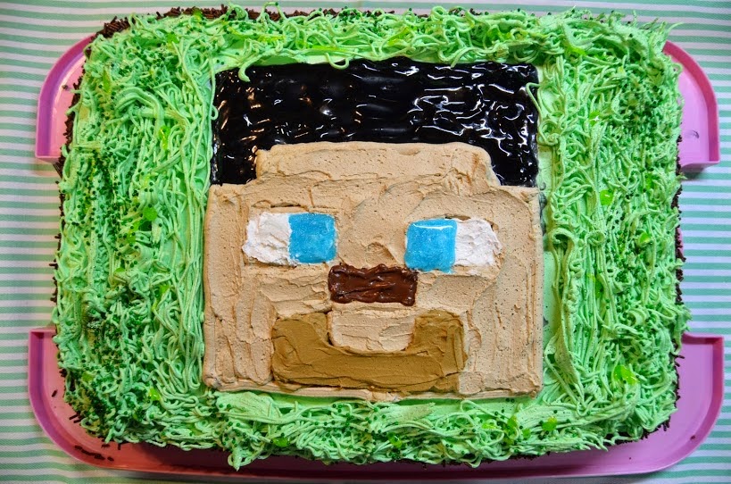 El Rincón de la Mariposa: Tarta Minecraft