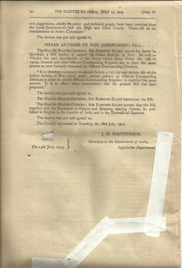 Collections Of Dokka Srinivasu The Gazette Of India 15th July 1905 Collections Of Dokka Srinivasu The Gazette Of India 15th July 1905