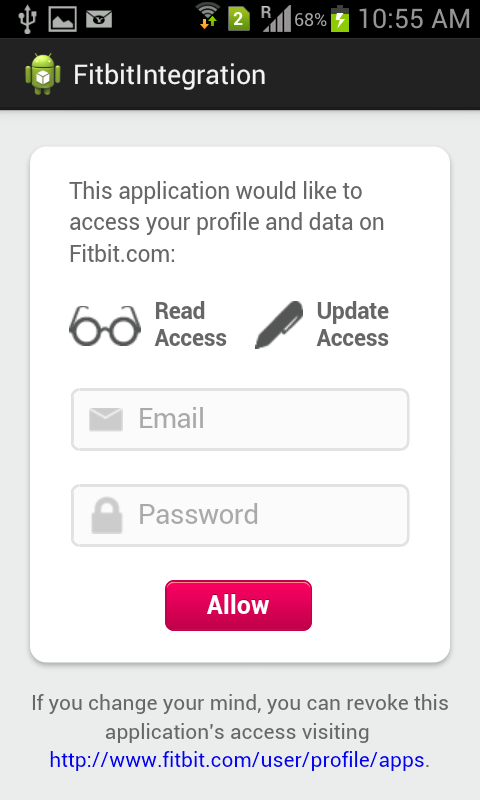 Android Hub 4 You The Free Android Programming Tutorial Fitbit Integration In Android Login