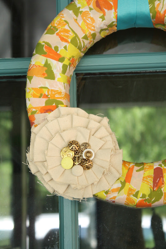 My Third True Love: Vintage Sheet Wreath - from MD to CA