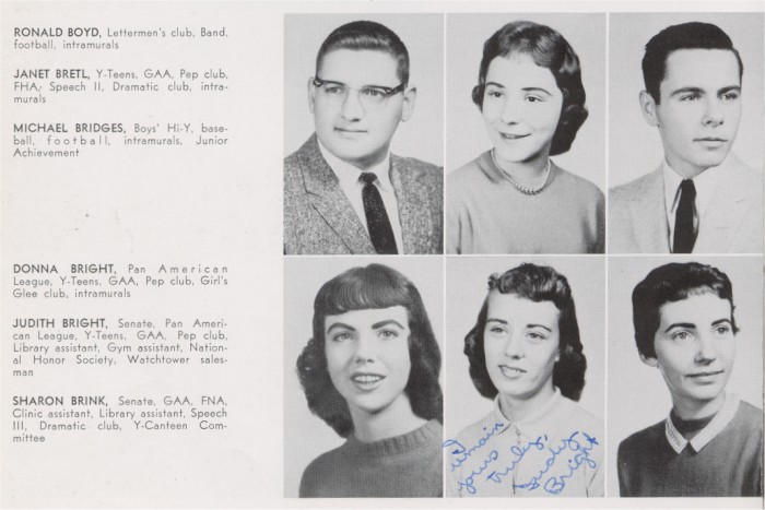 Rock Island High School Class of 1959: Senior Yearbook Photos