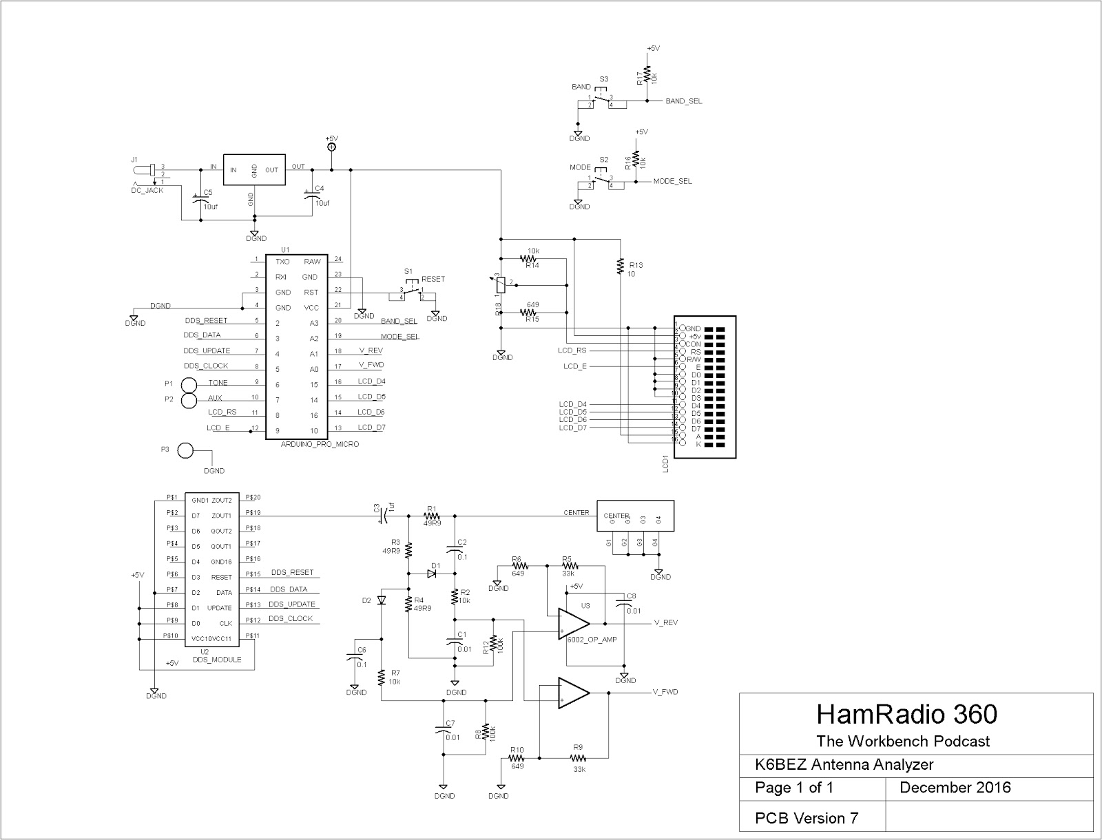 Graphic Equalizer With Spectrum Analyzer: Ham Radio 360 Antenna Analyzer