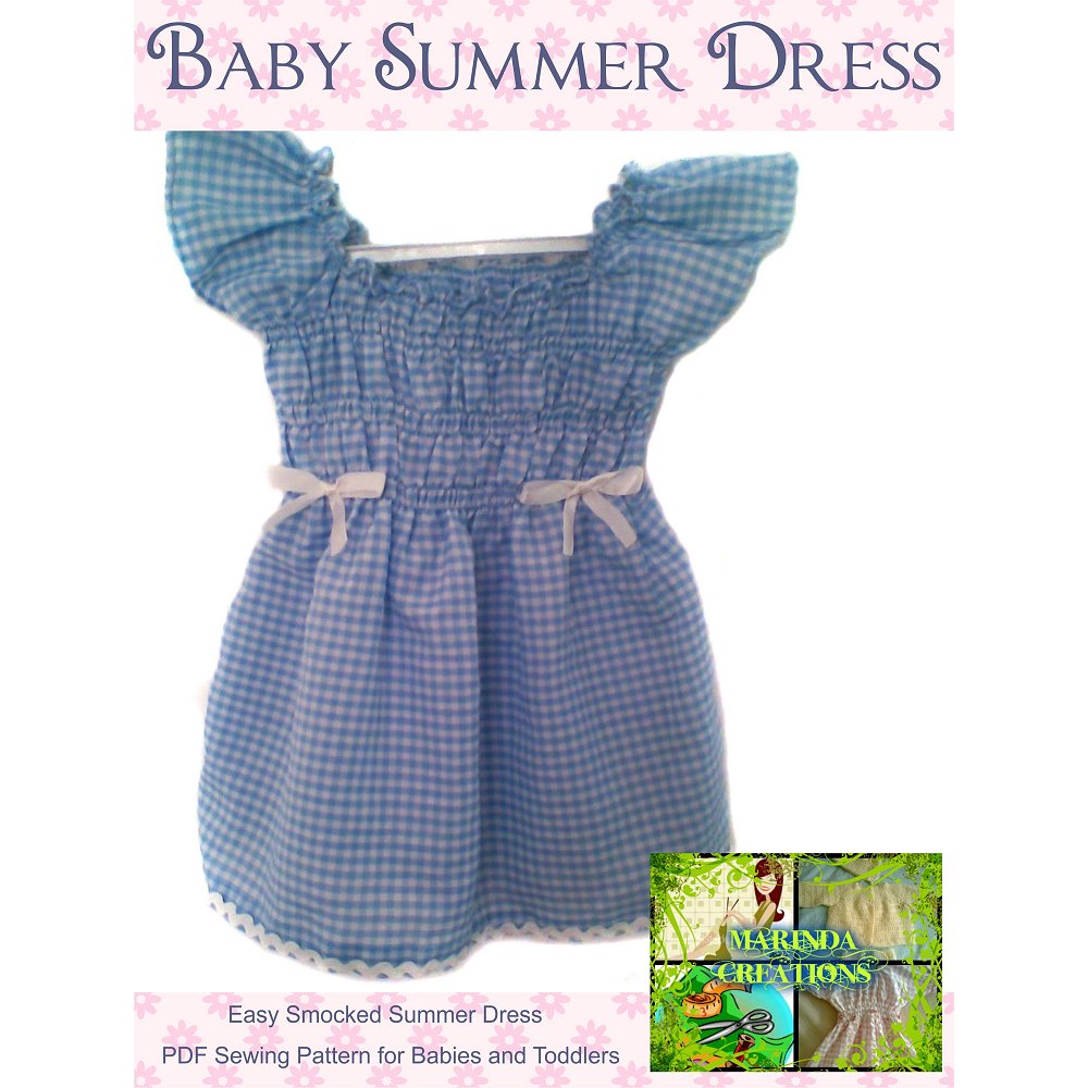 MarindaCreations: PDF SHIRRED BABY SUMMER DRESS PATTERN