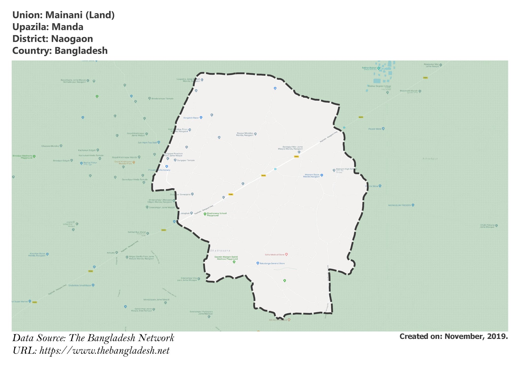 Mainani Union, Naogaon