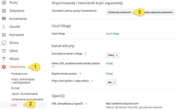 Jak przenieść bloga z blog.pl na Blogger/Blogspot