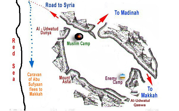 Tasheel Tadrees: Battle of Badr Maps - غزوة بدر