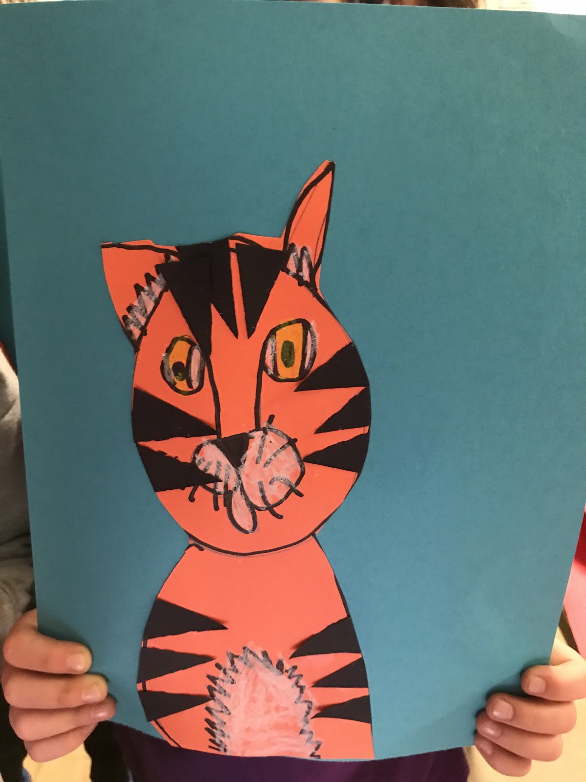 Elements of the Art Room: Kindergarten Tiger Collage
