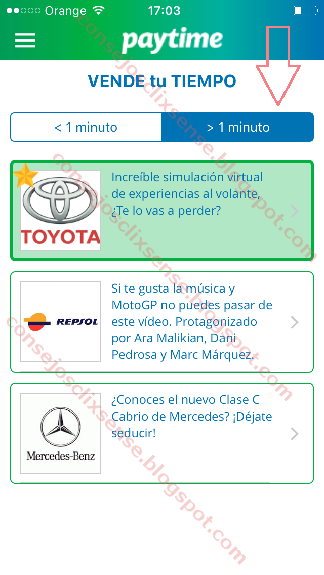 Paytime. Gana con tu móvil - Consejos Clixsense. Ganar dinero online